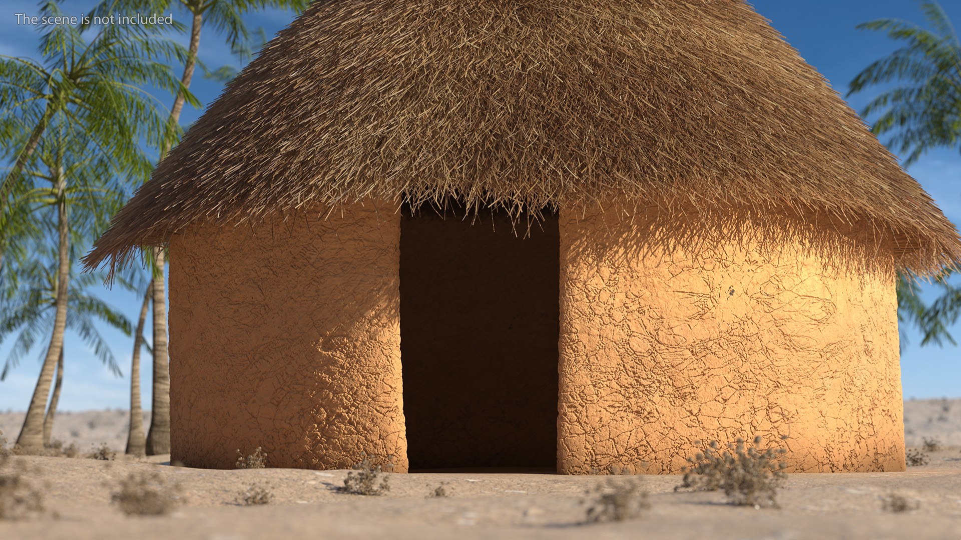 Traditional African Mud Hut Fur Model - TurboSquid 1784452