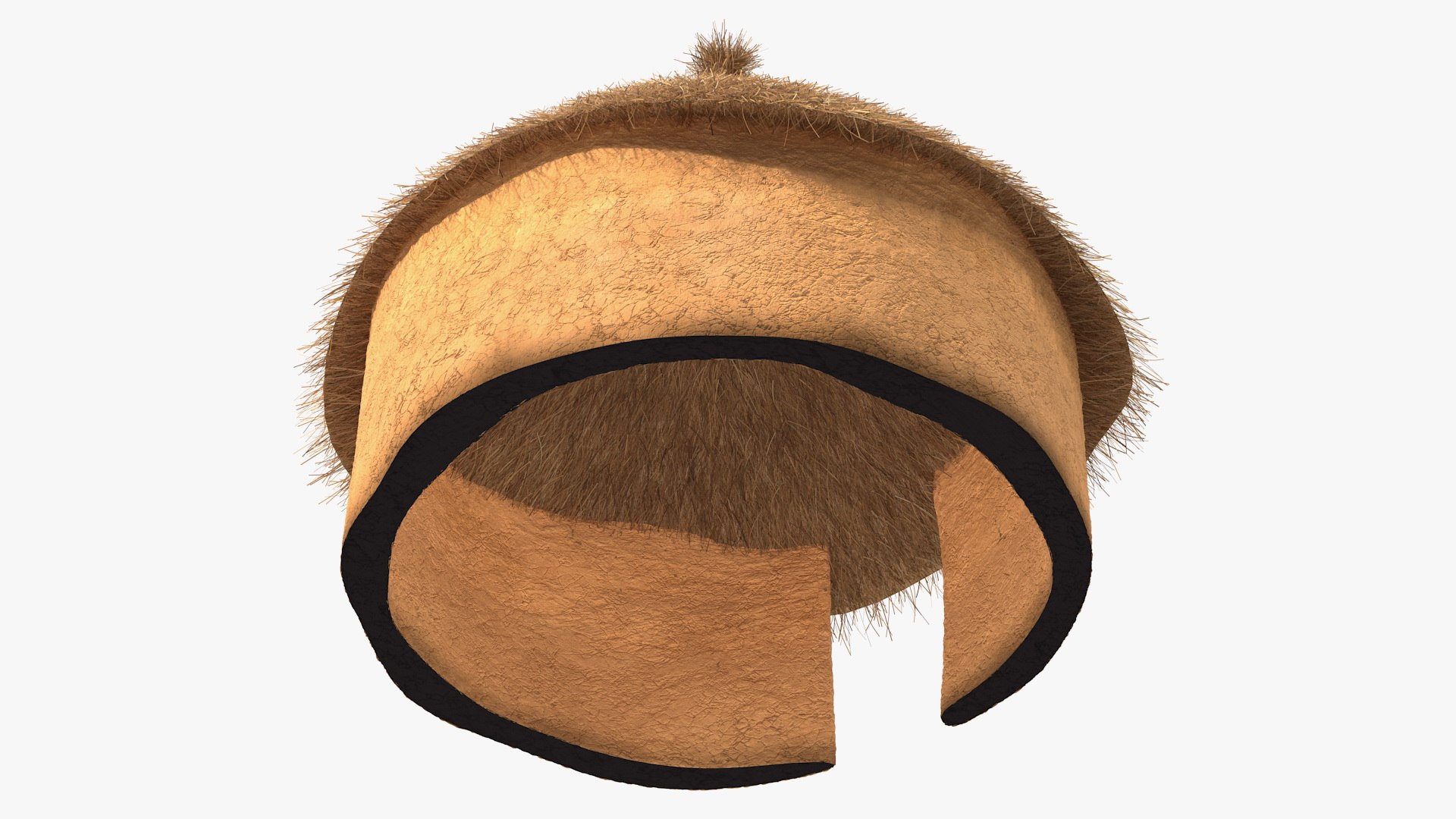 Traditional African Mud Hut Fur Model - TurboSquid 1784452