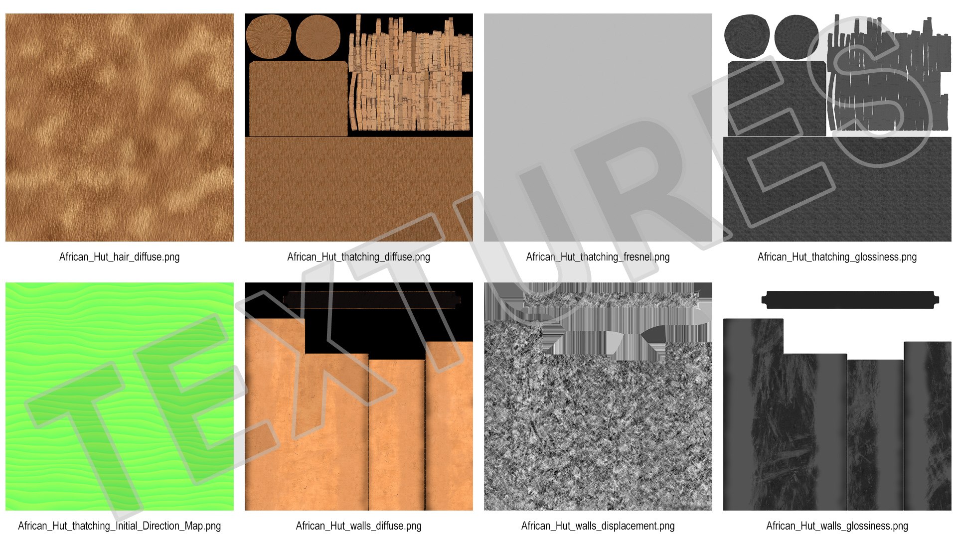 Traditional African Mud Hut Fur Model - TurboSquid 1784452