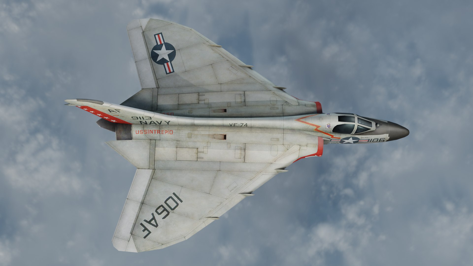 Douglas F4D Skyray Jet Fighter Hand Painted Game Model Model ...