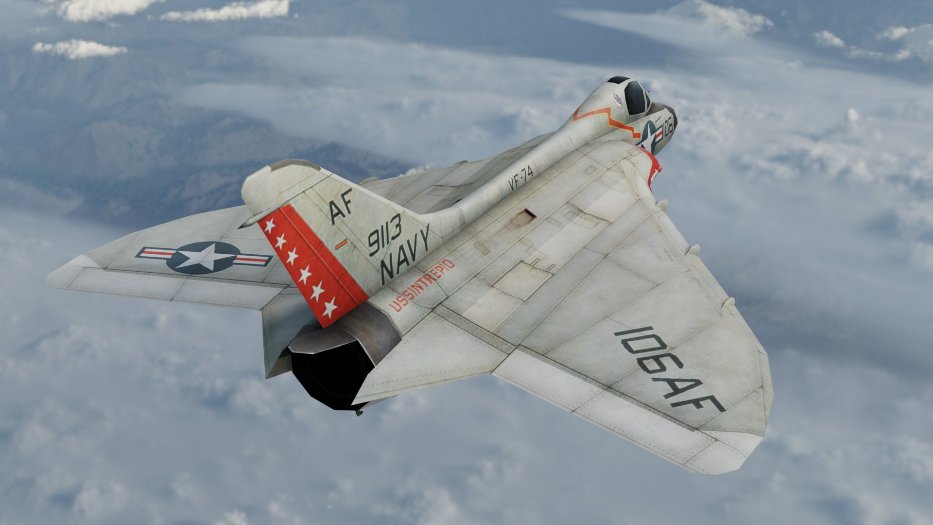 Douglas F4D Skyray Jet Fighter Hand Painted Game Model Model ...