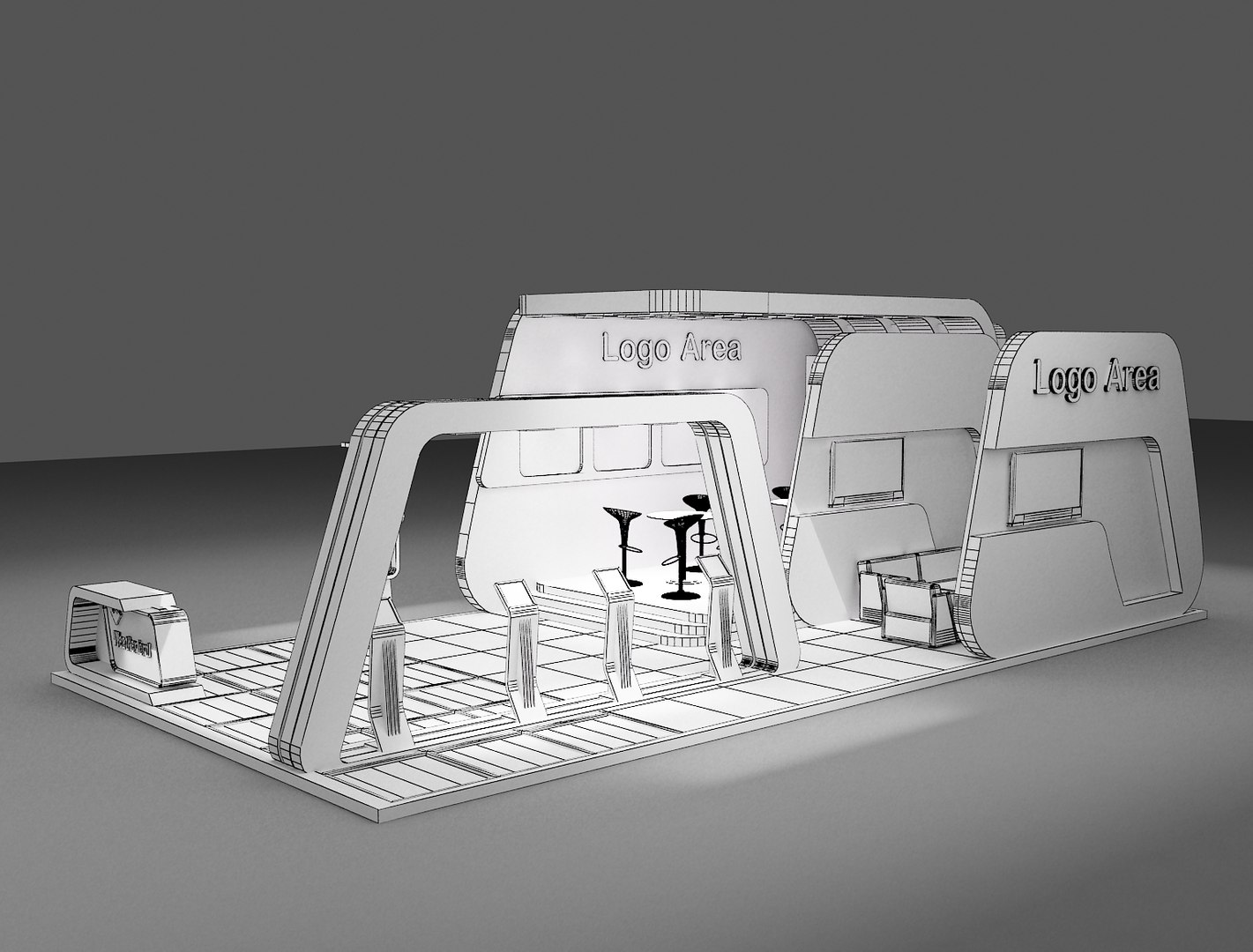 Stand exhibition booth 3D model - TurboSquid 1522483