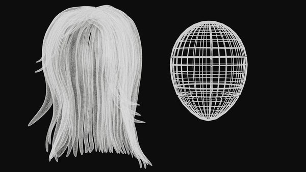 3D Hair wigs - TurboSquid 1814356