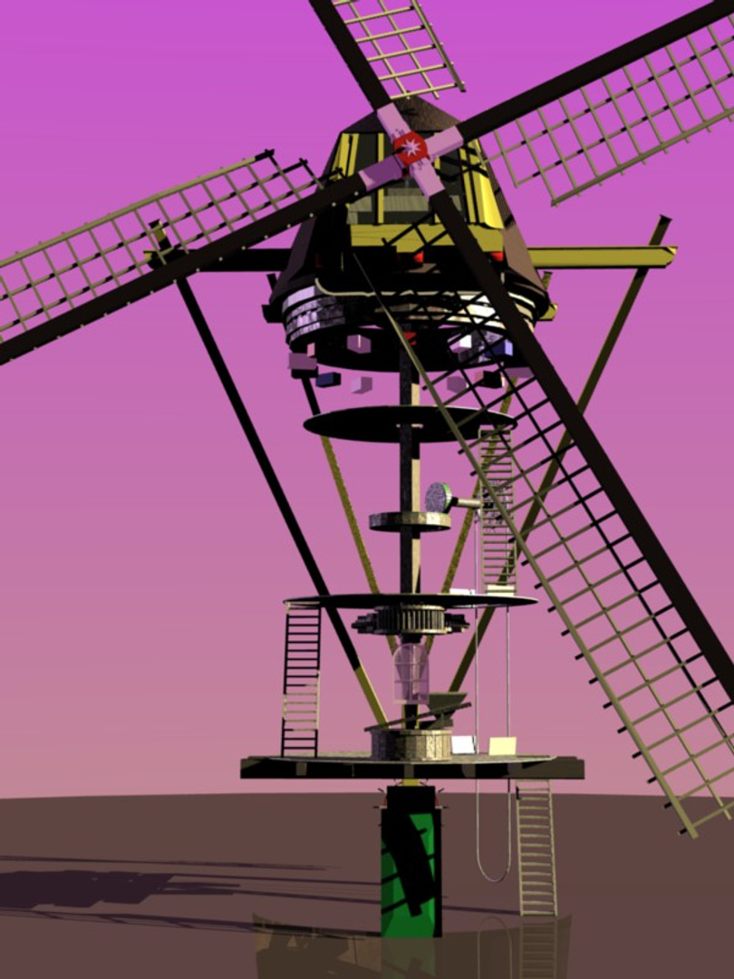 3d Realistic Windmill