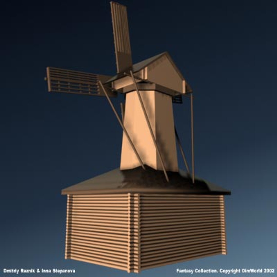 Fantasy Medieval Windmill Blacksmith Max