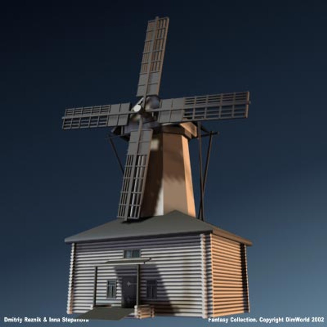 Fantasy Medieval Windmill Blacksmith Max