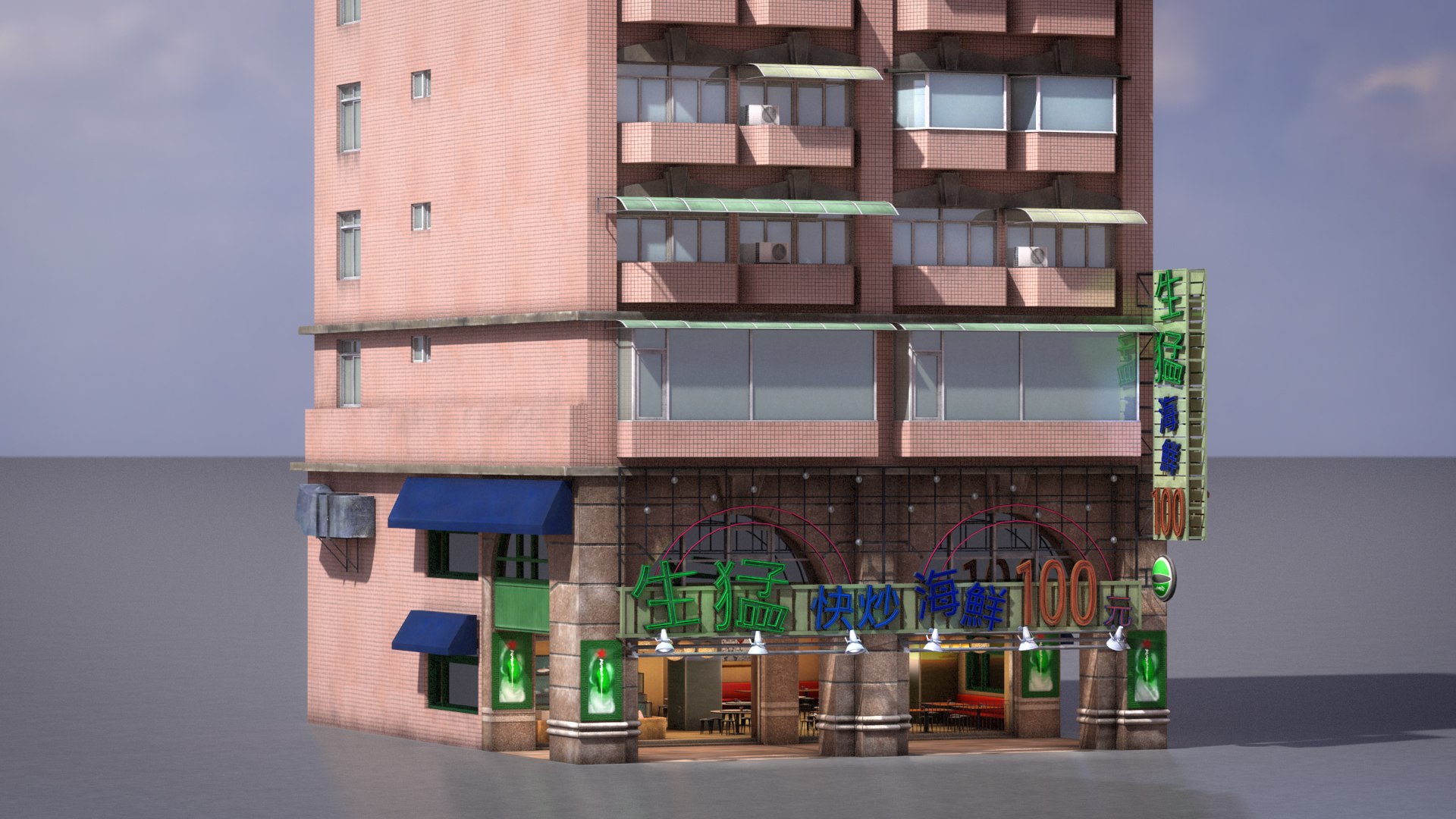 Tw Seafood Restaurant 3D Model - TurboSquid 2339622