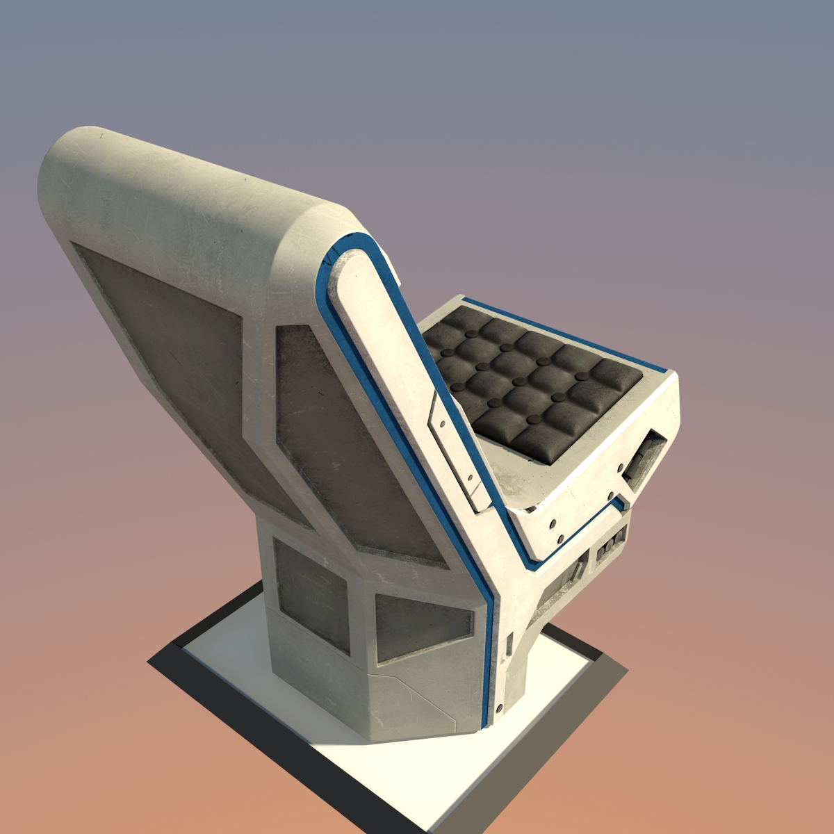 futuristic sci-fi spaceship chair max