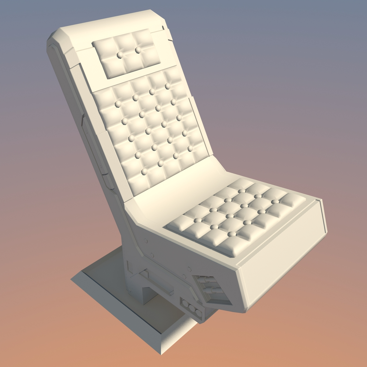 futuristic sci-fi spaceship chair max