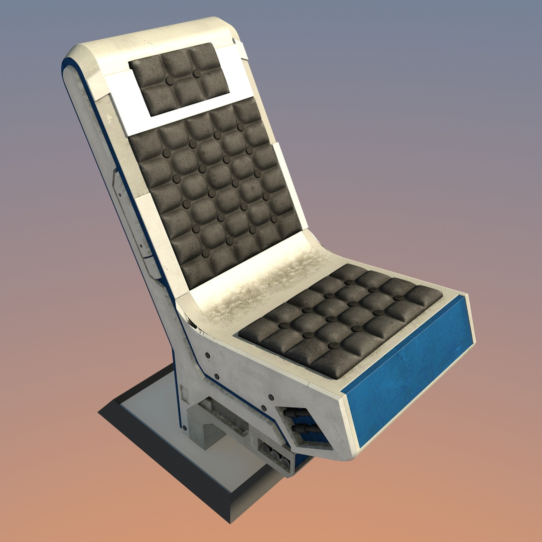 futuristic sci-fi spaceship chair max