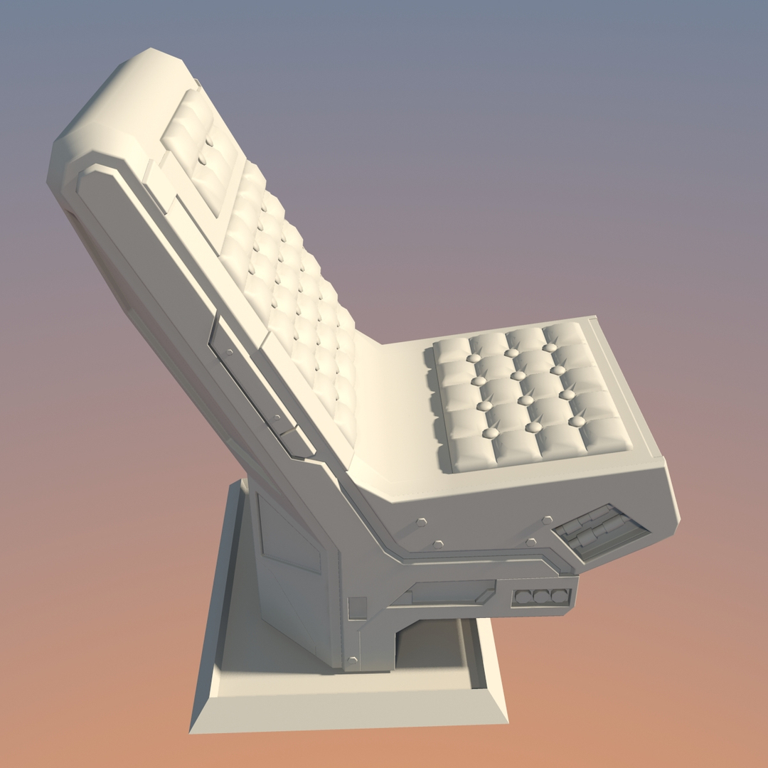 futuristic sci-fi spaceship chair max