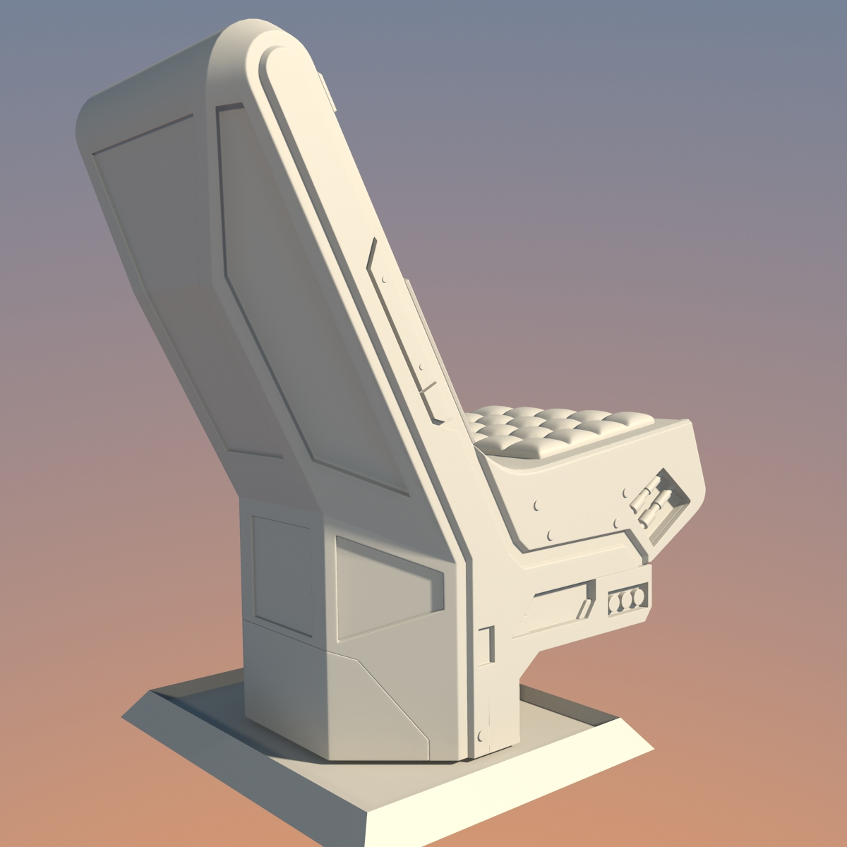 futuristic sci-fi spaceship chair max