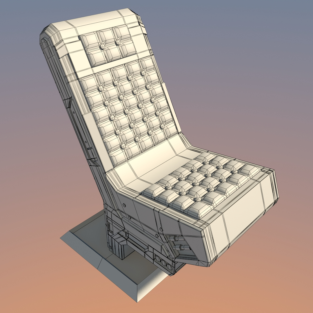 futuristic sci-fi spaceship chair max