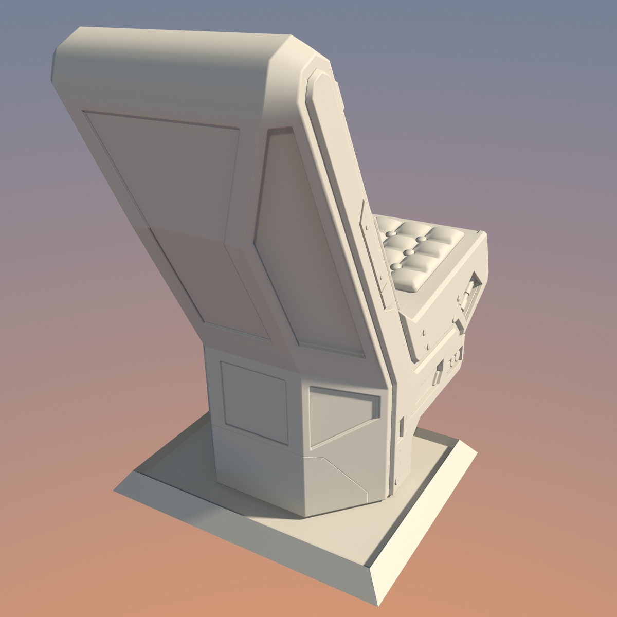 futuristic sci-fi spaceship chair max