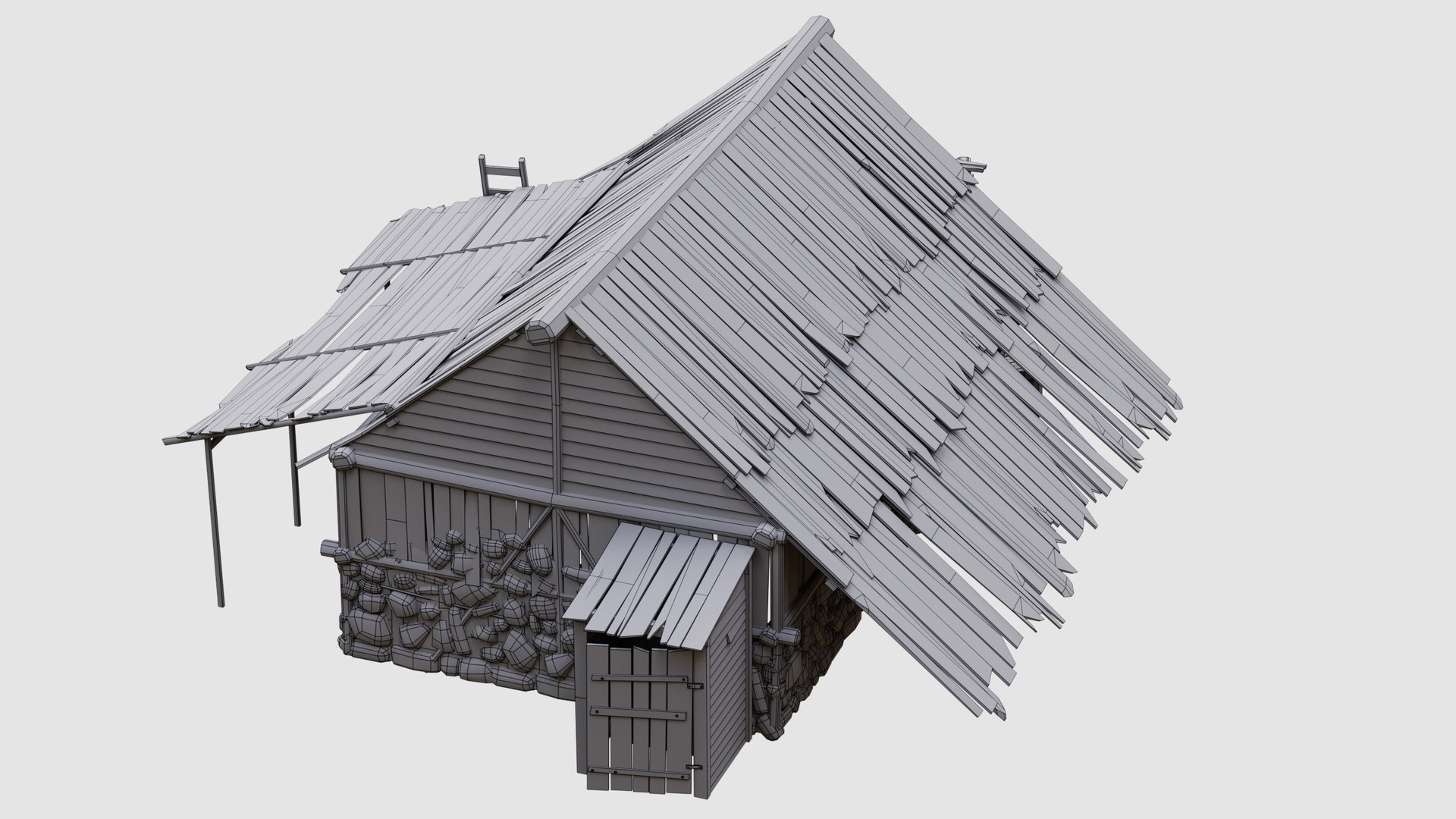 3D Wooden Fisher Cabin Collection - TurboSquid 2318082