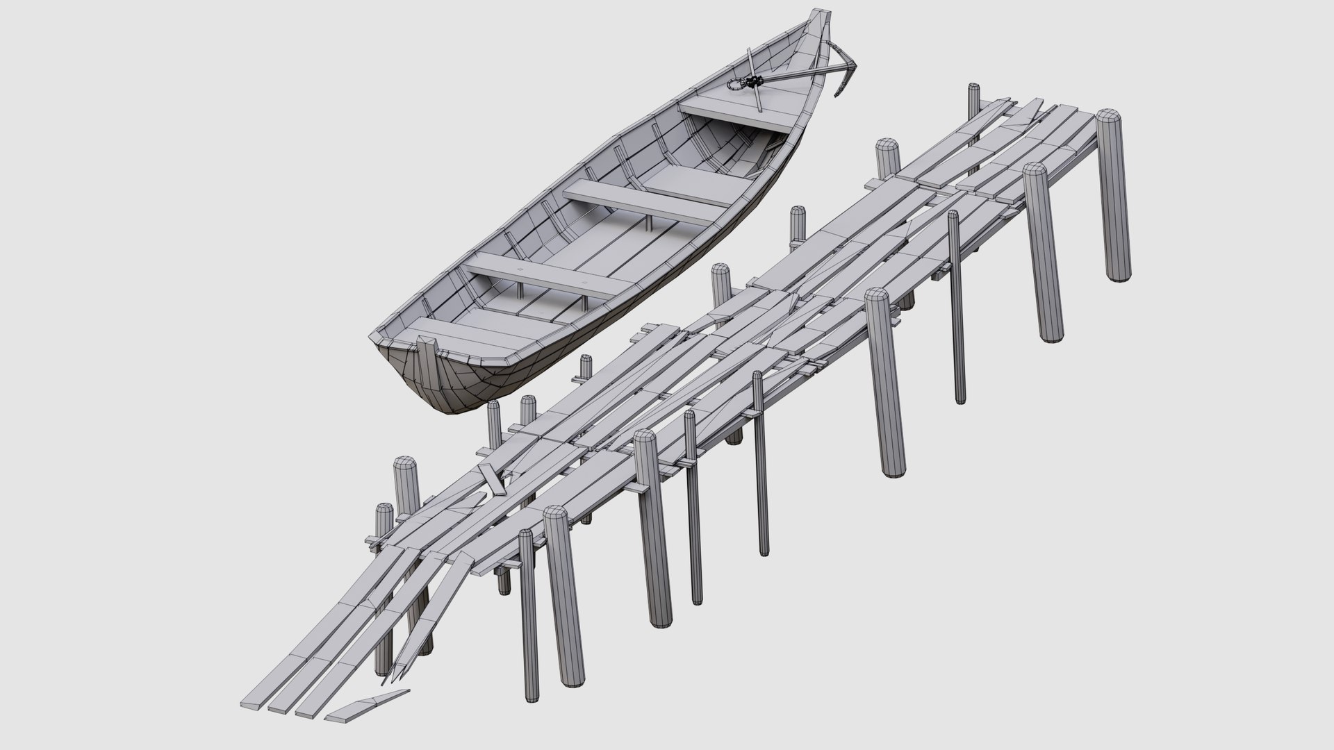 3D Wooden Fisher Cabin Collection - TurboSquid 2318082