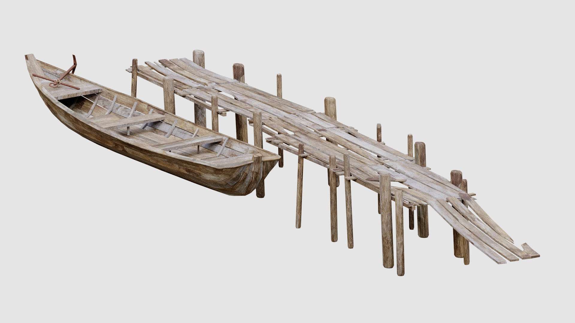 3D Wooden Fisher Cabin Collection - TurboSquid 2318082