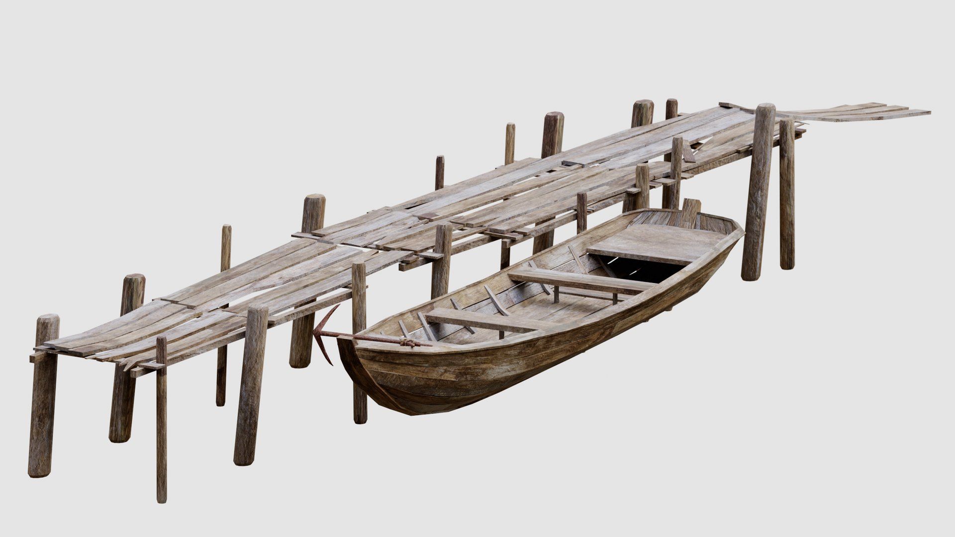 3D Wooden Fisher Cabin Collection - TurboSquid 2318082