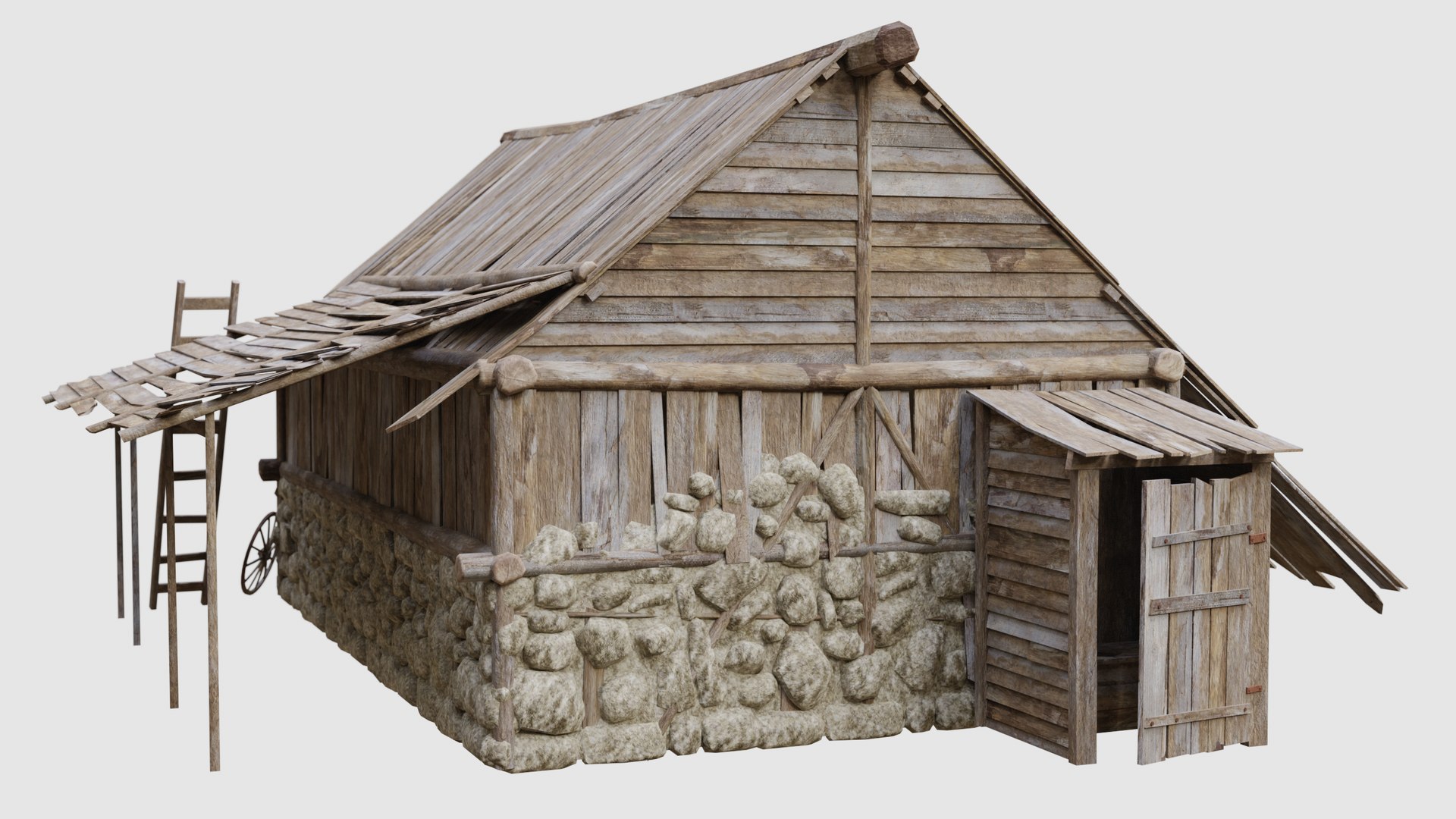 3D Wooden Fisher Cabin Collection - TurboSquid 2318082
