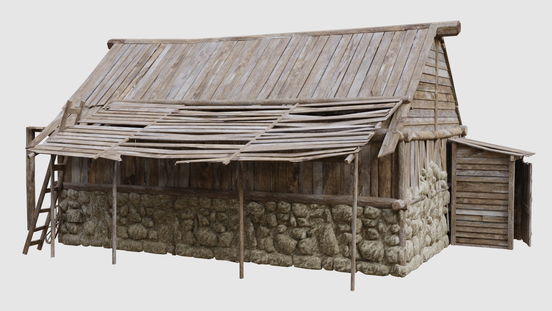 3D Wooden Fisher Cabin Collection - TurboSquid 2318082