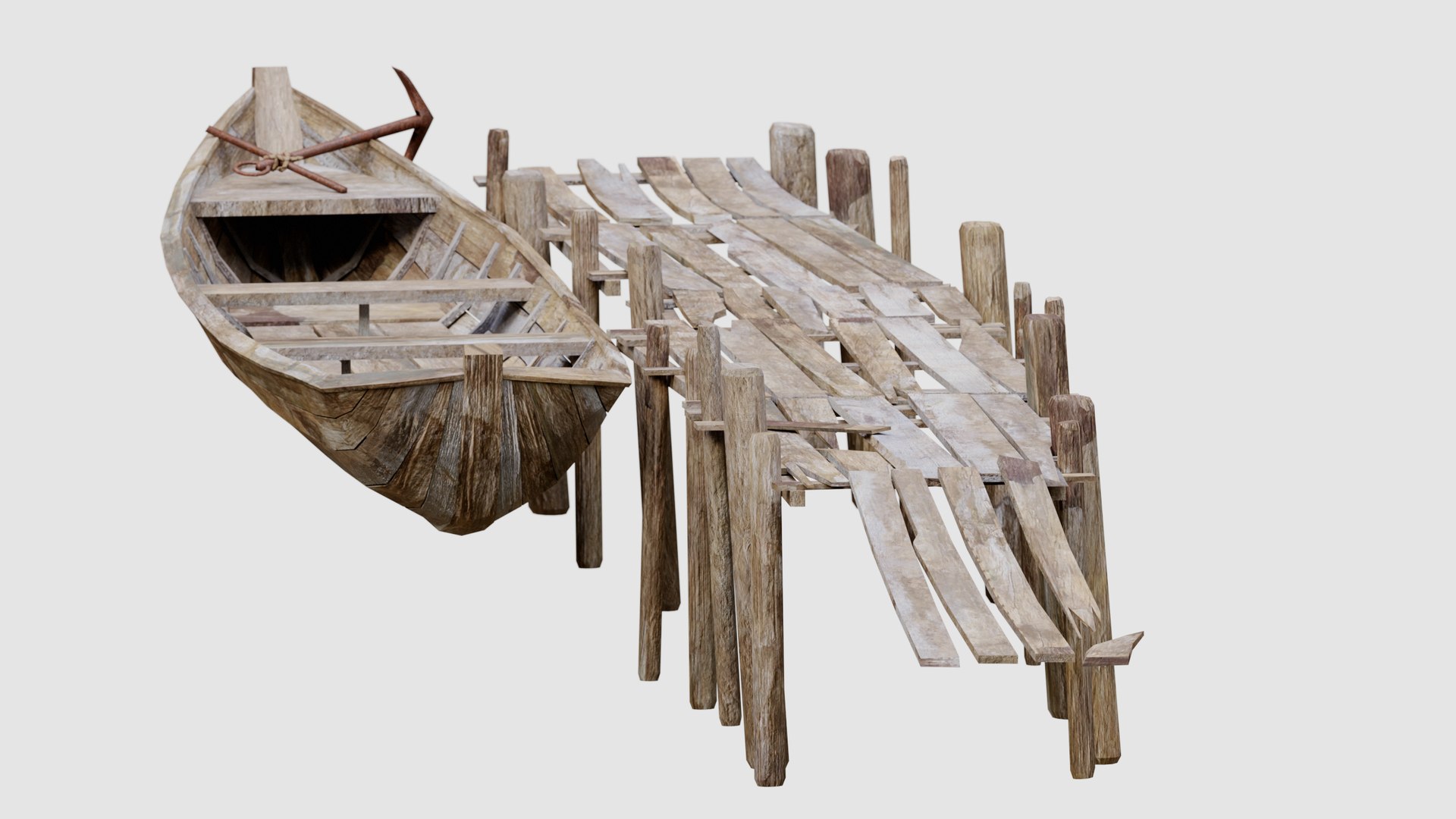 3D Wooden Fisher Cabin Collection - TurboSquid 2318082