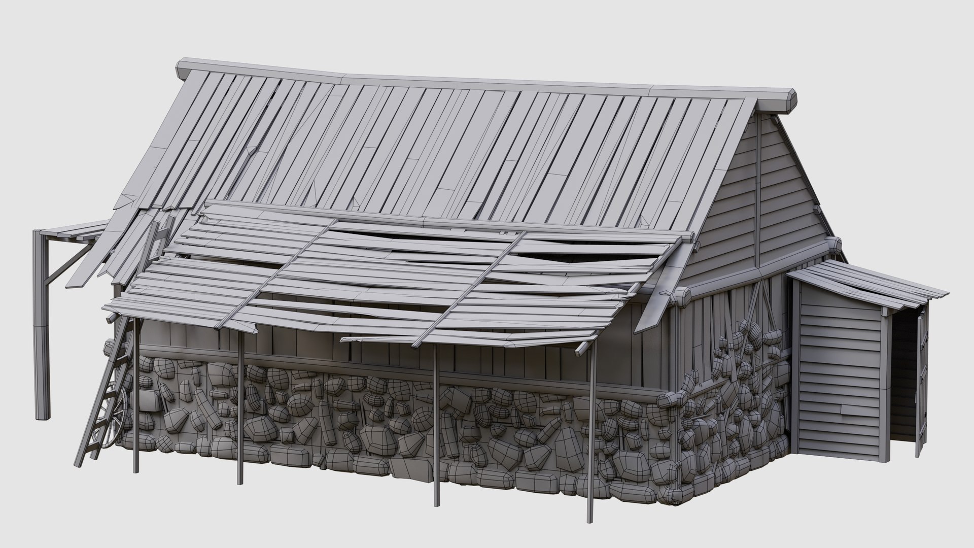 3D Wooden Fisher Cabin Collection - TurboSquid 2318082
