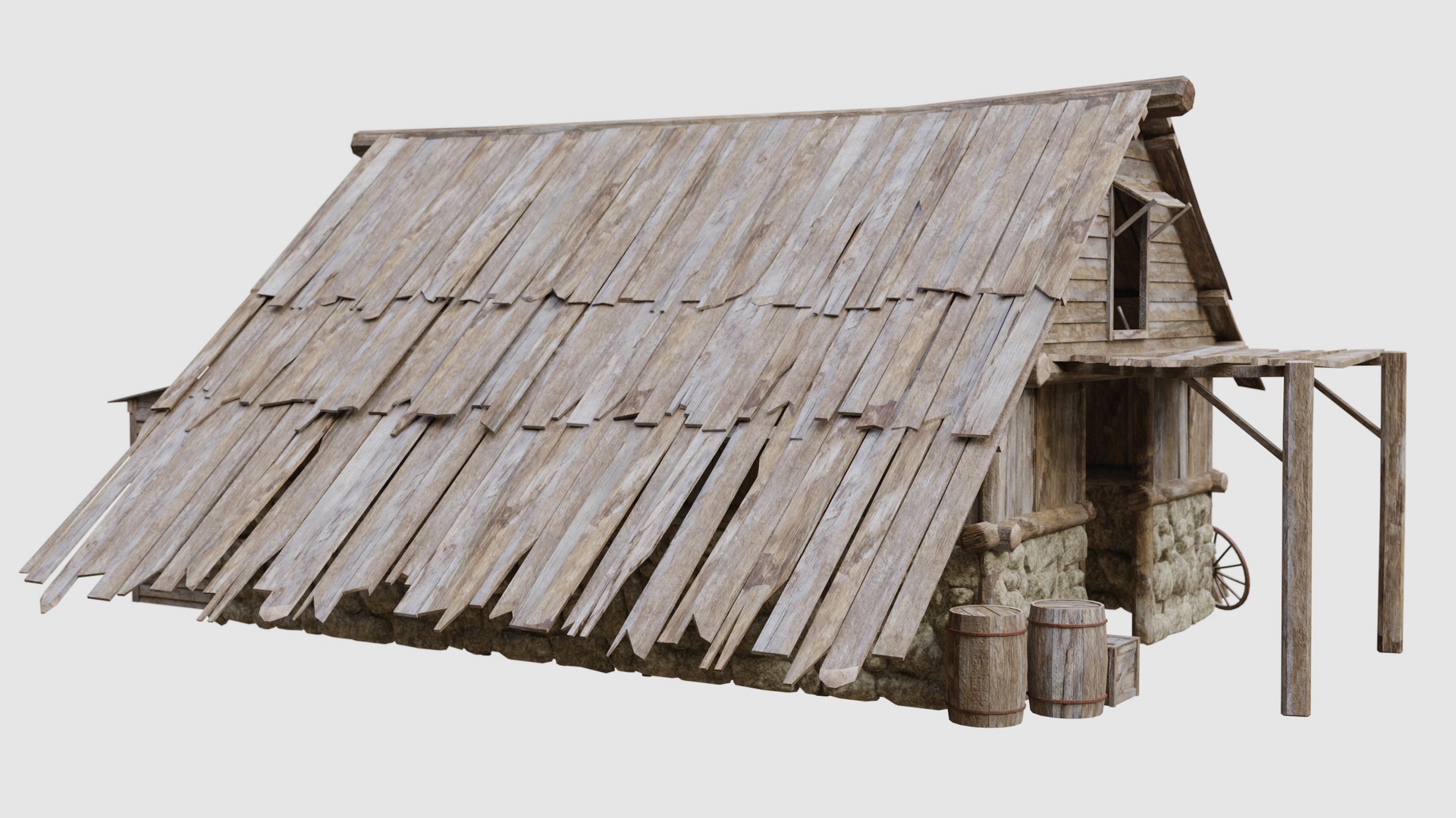 3D Wooden Fisher Cabin Collection - TurboSquid 2318082