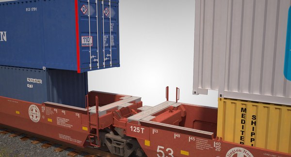 3d double stack s635 containers