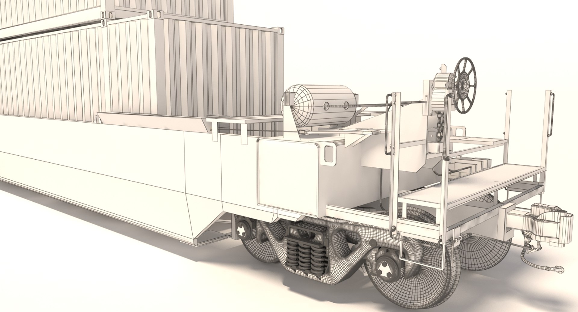 3d Double Stack S635 Containers