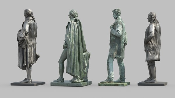 modelo 3d Colección Estatuas de los Padres Fundadores - TurboSquid 1635478