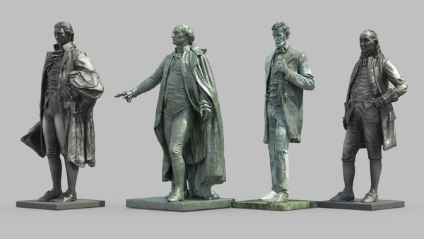 modelo 3d Colección Estatuas de los Padres Fundadores - TurboSquid 1635478