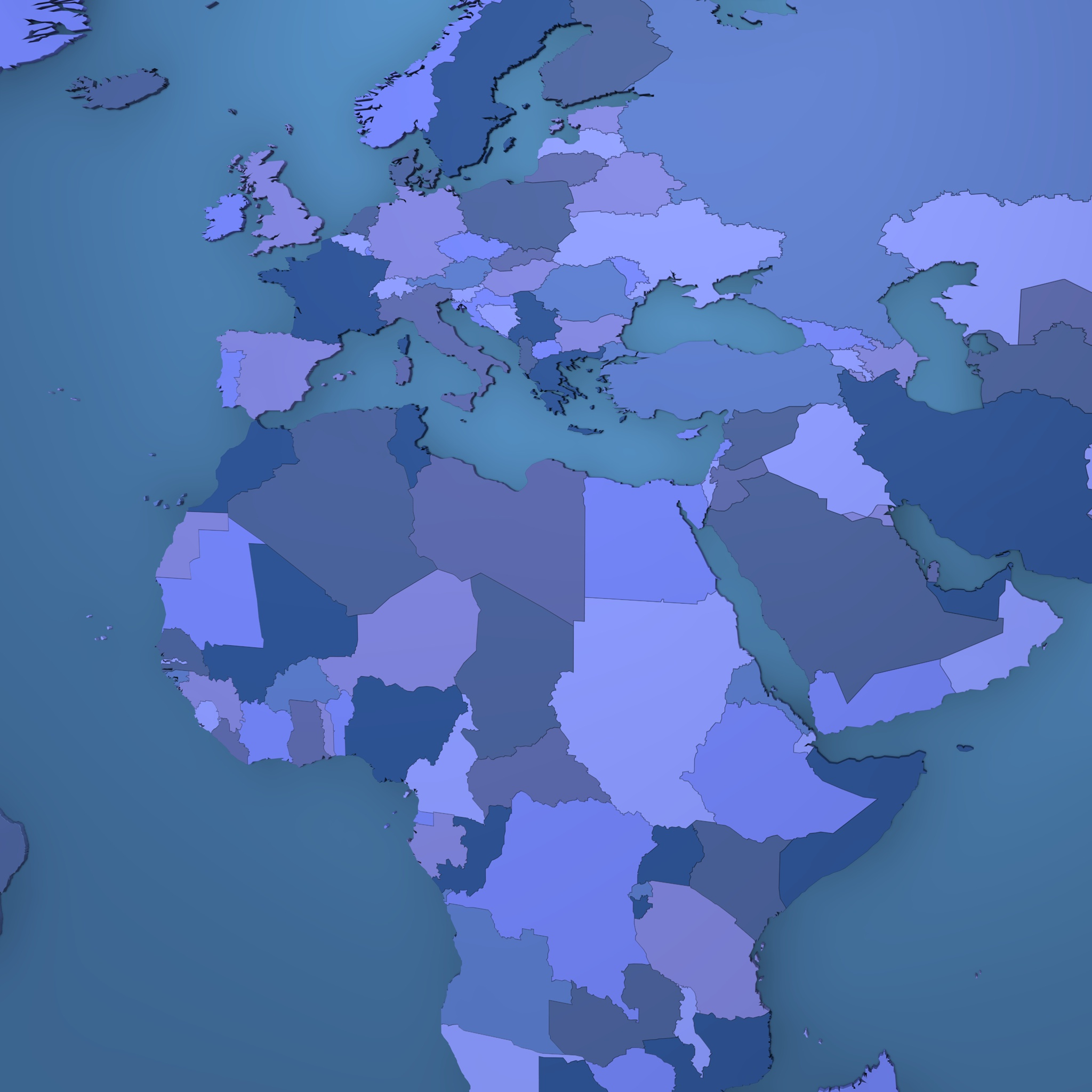 planet earth countries 3d c4d