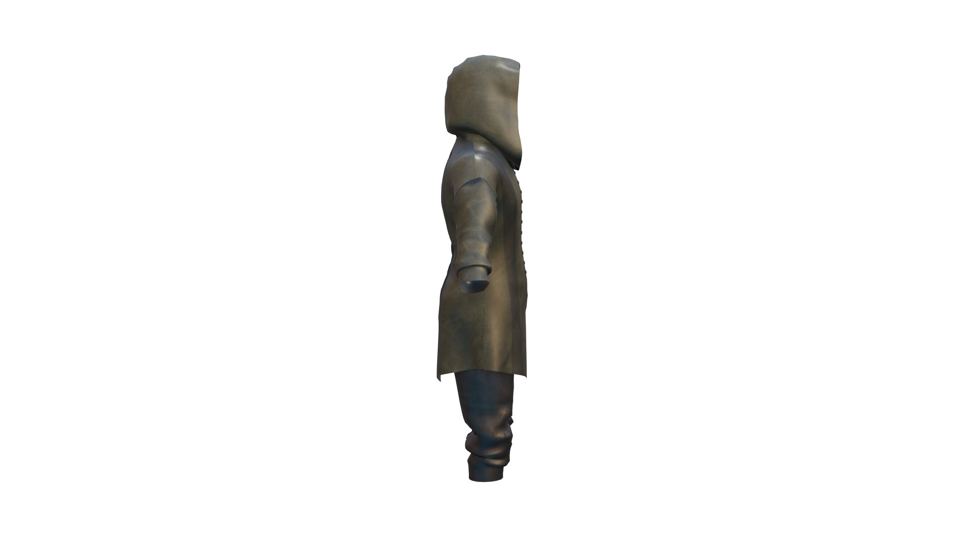 Mens Medieval Hooded Ranger Outfit 3D Model Low Poly Model - TurboSquid ...
