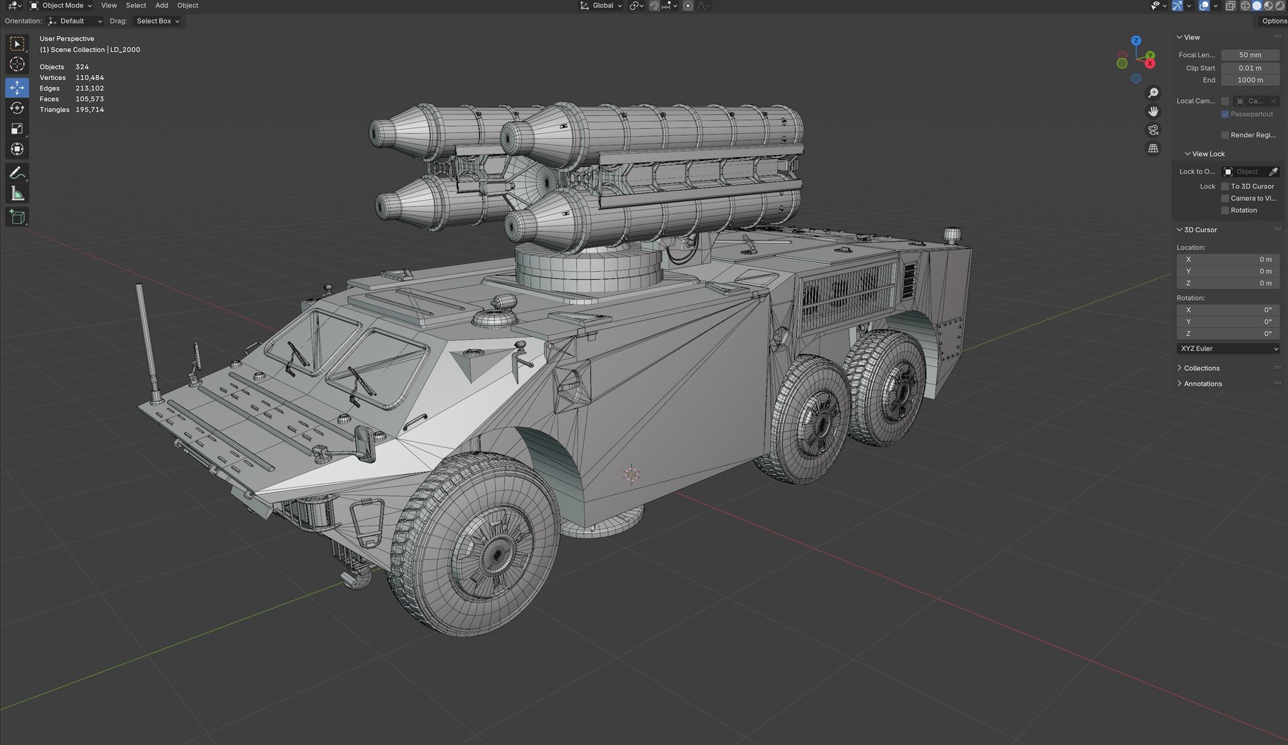HQ-7B Chinese Air Defense Missile System Model - TurboSquid 2431826