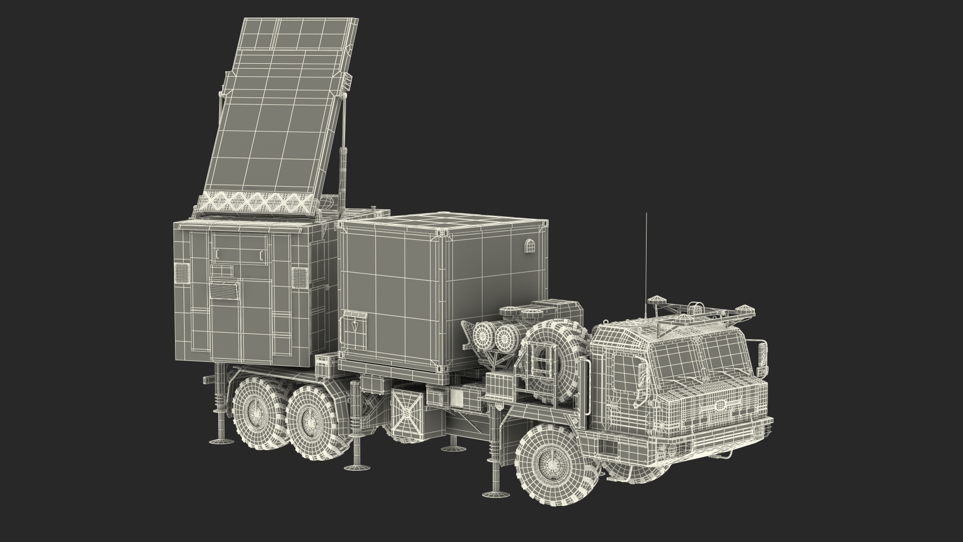 Camouflage mobile tracking radar model - TurboSquid 1700656