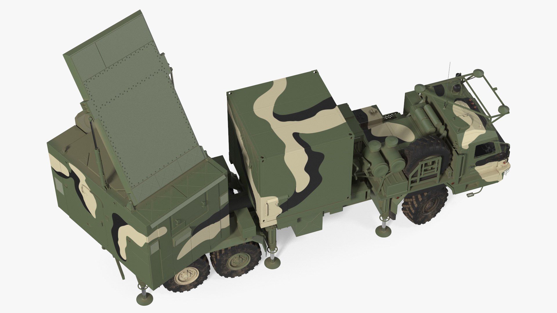 Camouflage mobile tracking radar model - TurboSquid 1700656