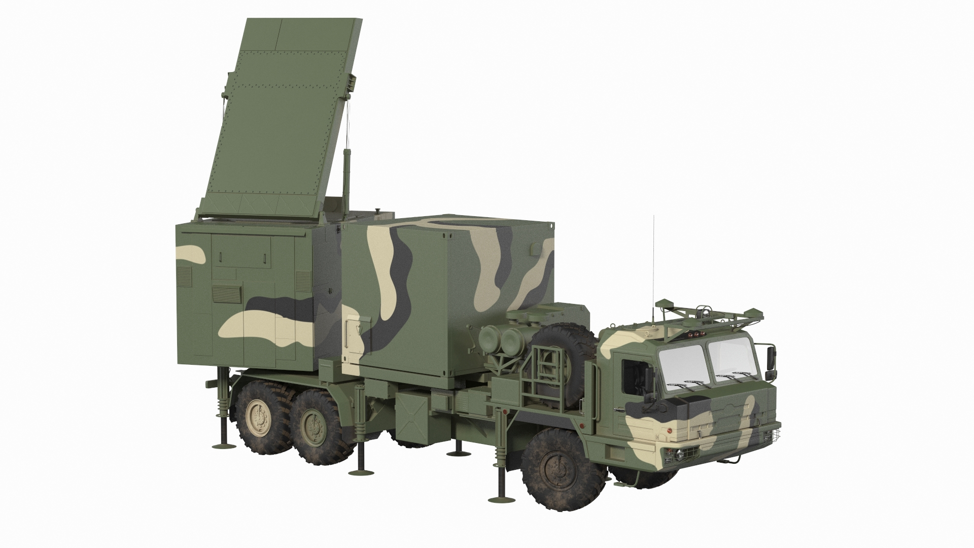 Camouflage mobile tracking radar model - TurboSquid 1700656