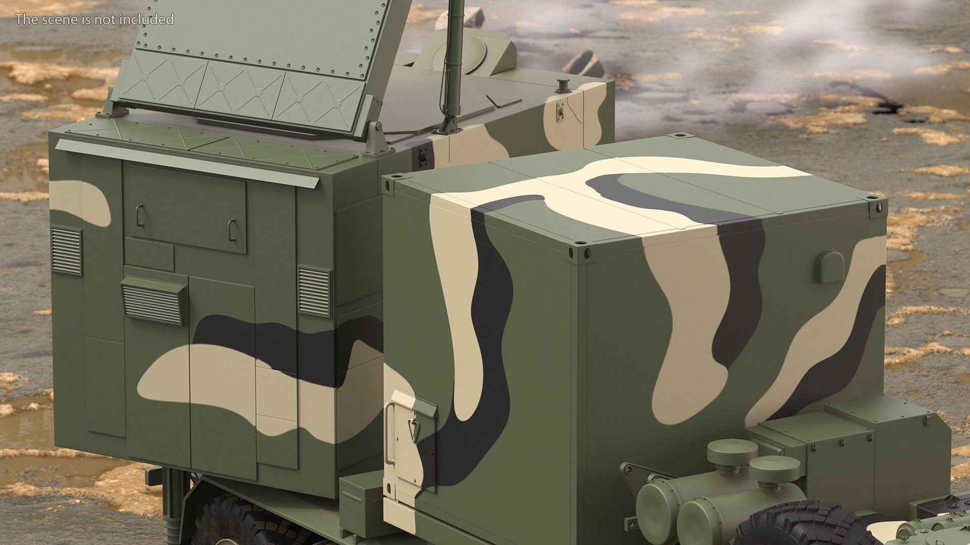 Camouflage mobile tracking radar model - TurboSquid 1700656