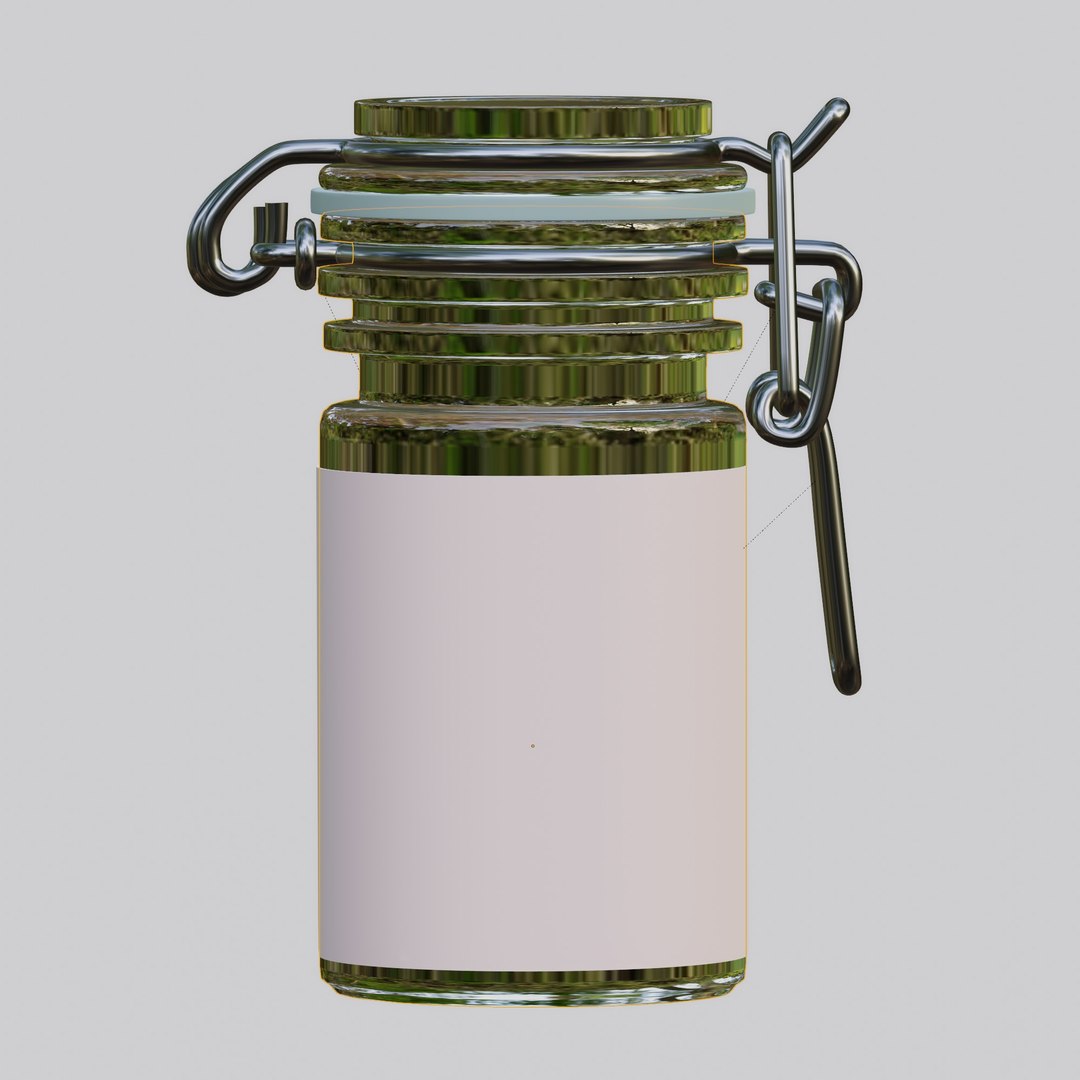 3D Glass jar container 3d model - TurboSquid 2124132