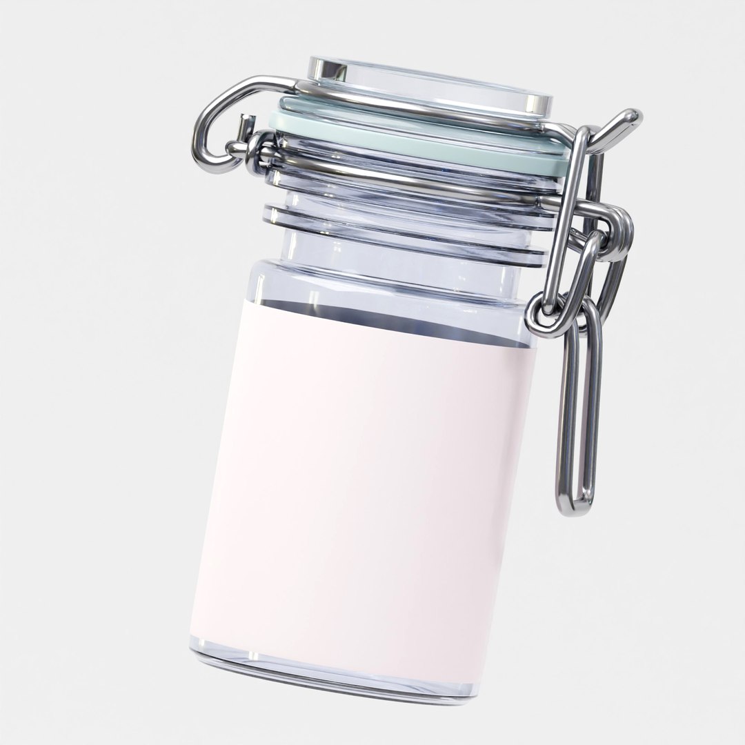 3D Glass jar container 3d model - TurboSquid 2124132