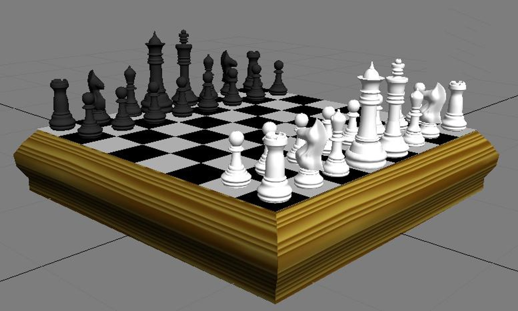 3d 3ds Chess Set