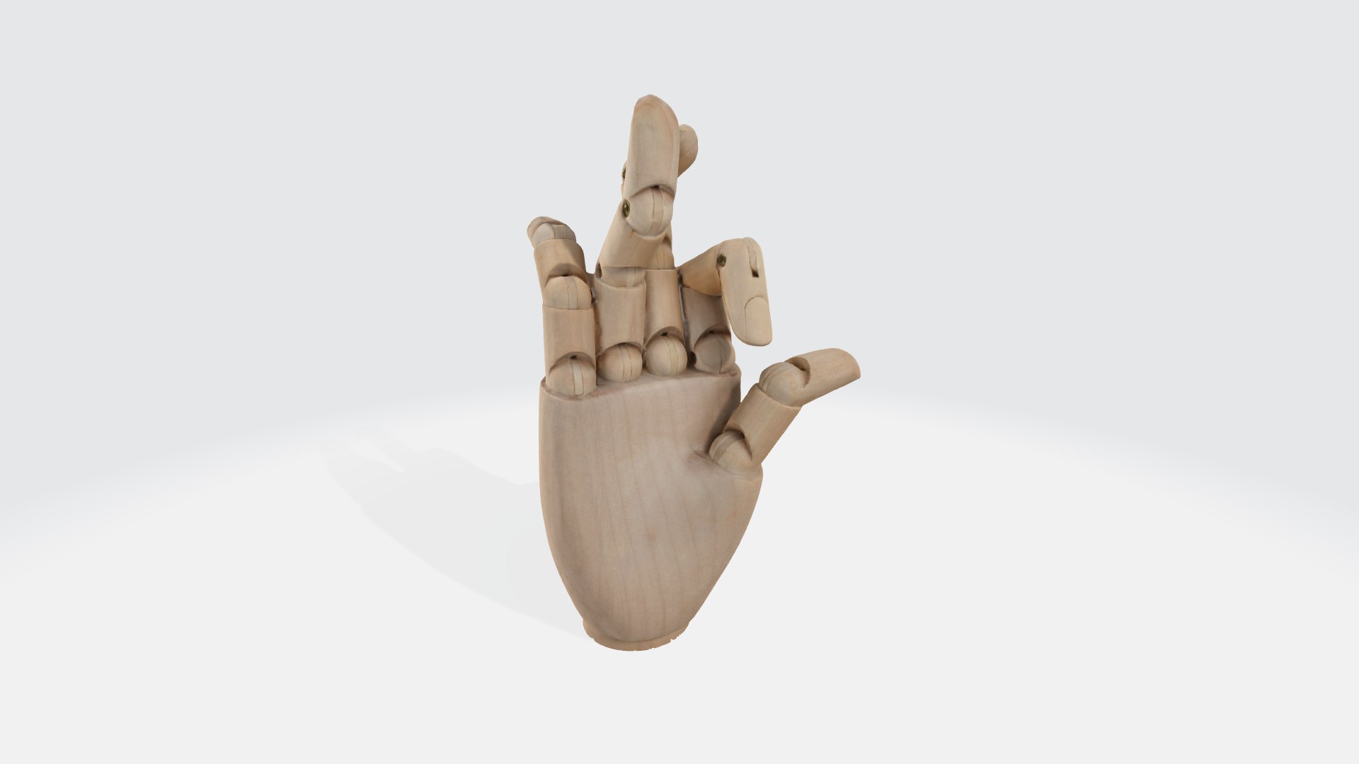3D Model Of An Articulated Wooden Hand 3D - TurboSquid 2185335