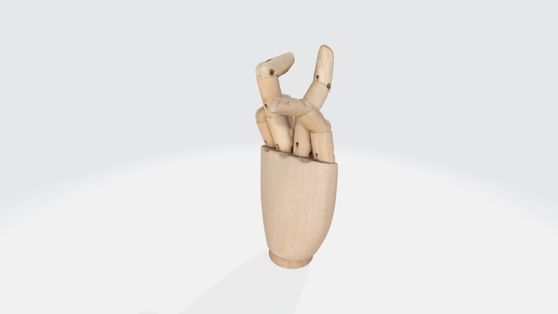 3D Model Of An Articulated Wooden Hand 3D - TurboSquid 2185335
