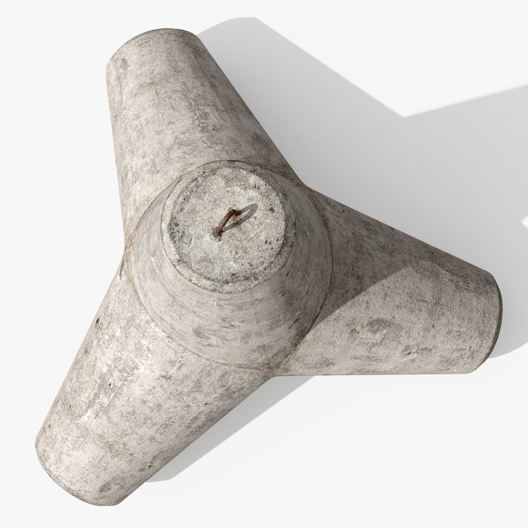 3d Concrete Tetrapod Set 4 Model