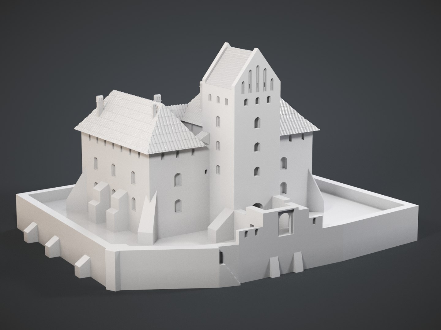 3d Medieval Castle Trakai - Model