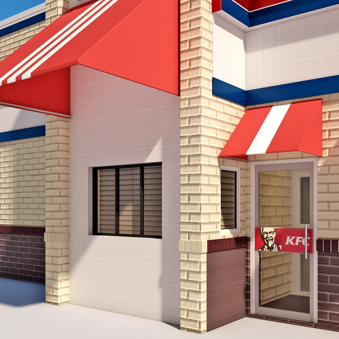 3d kfc restaurant house
