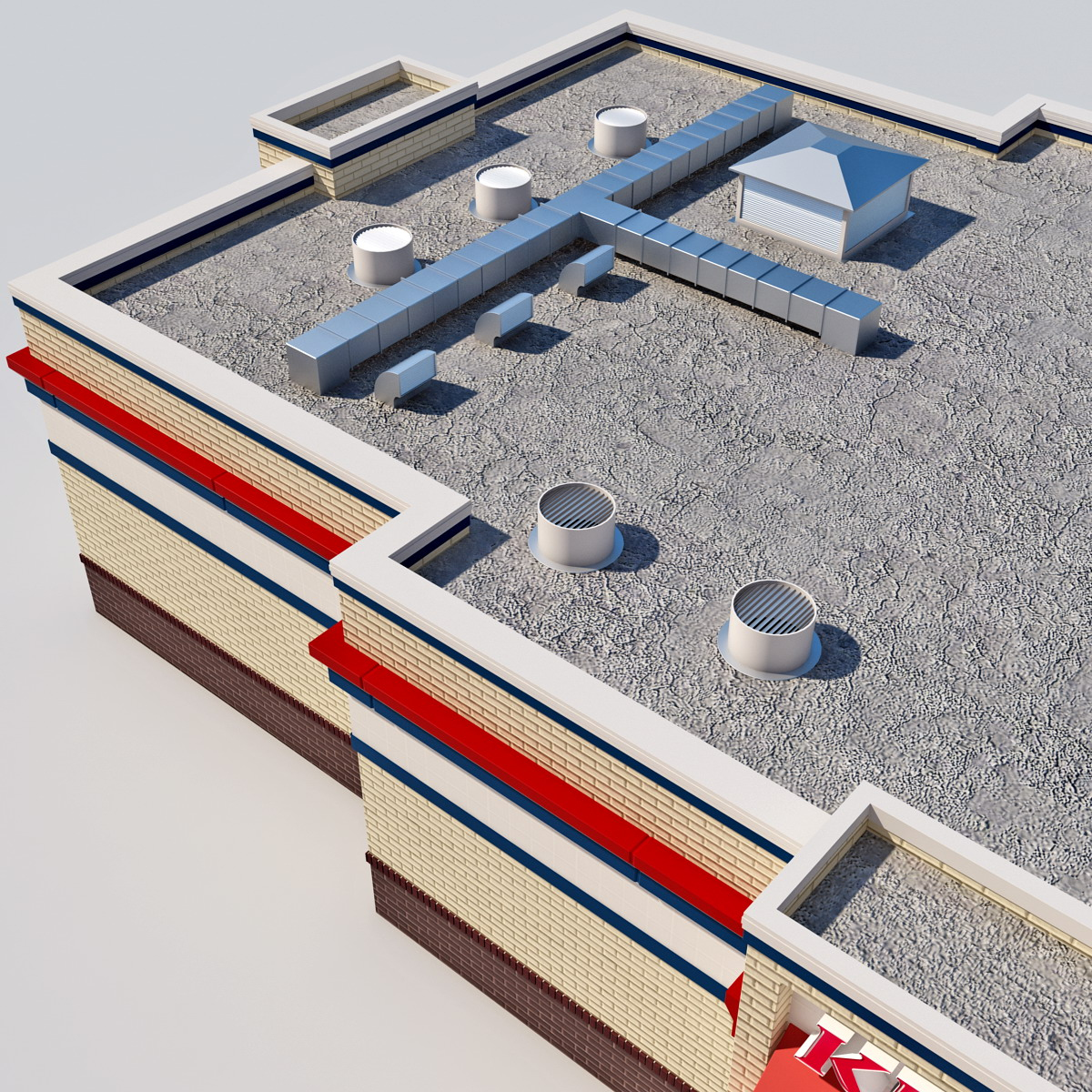 3d kfc restaurant house