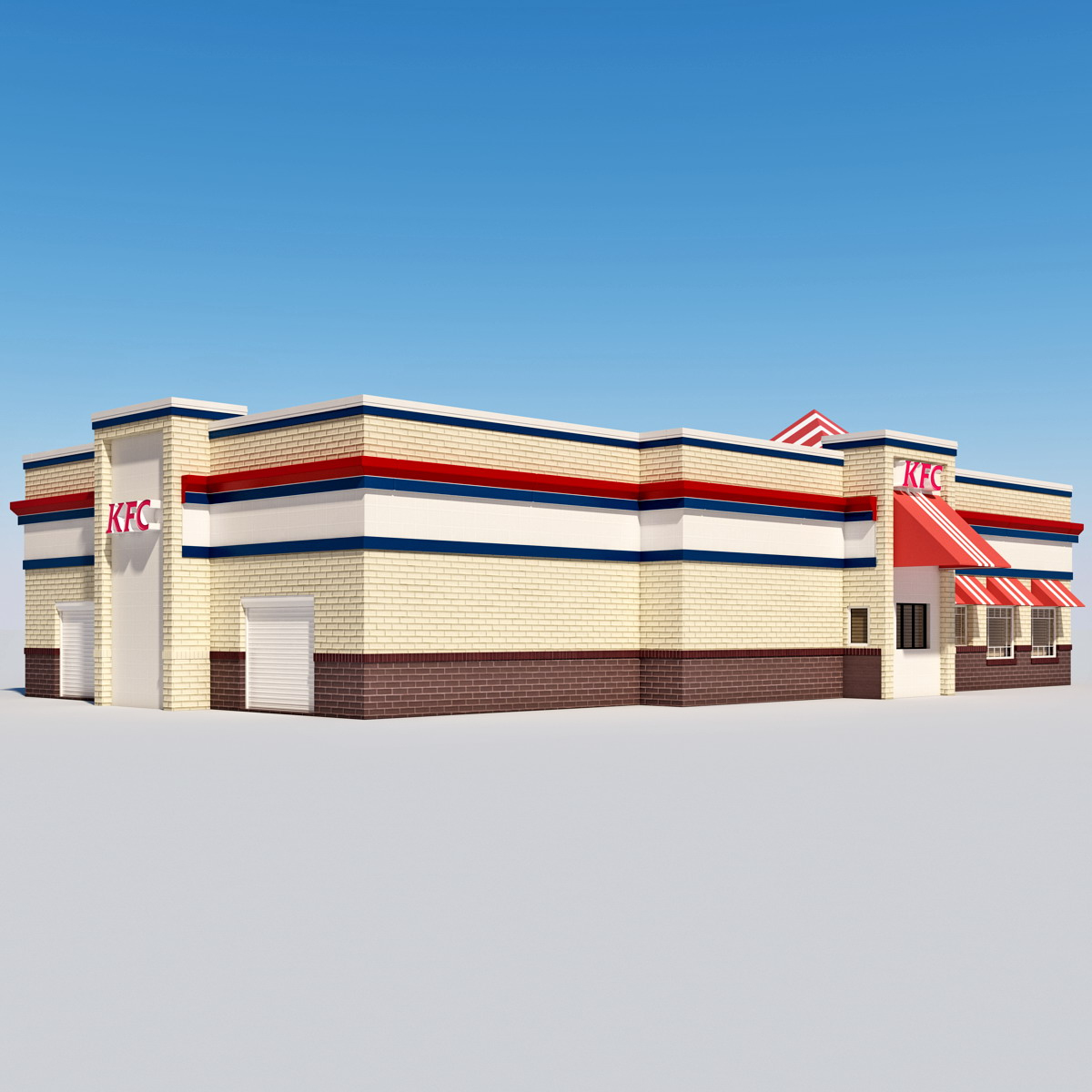 3d kfc restaurant house