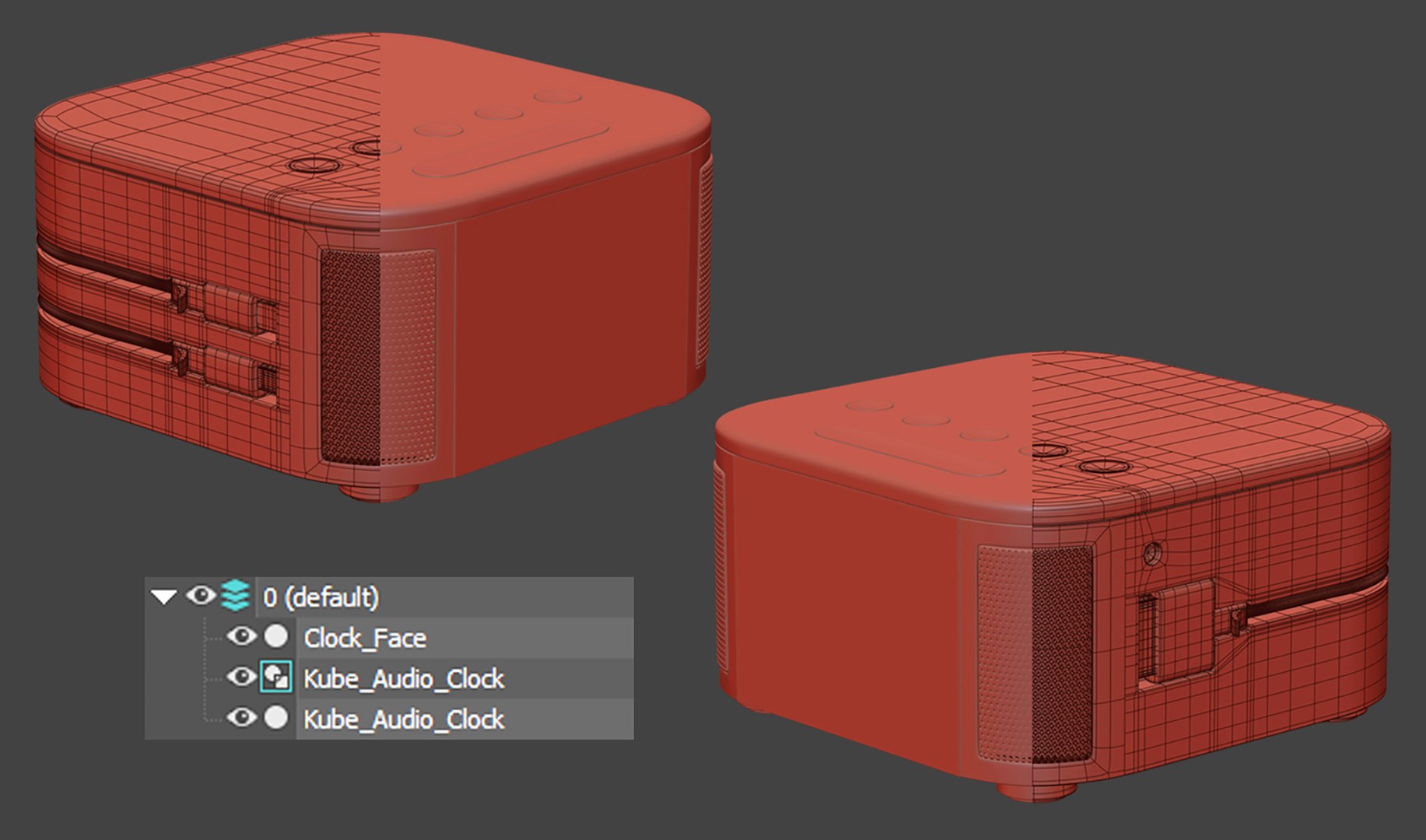 Kube Audio Clock 3D model - TurboSquid 1899014
