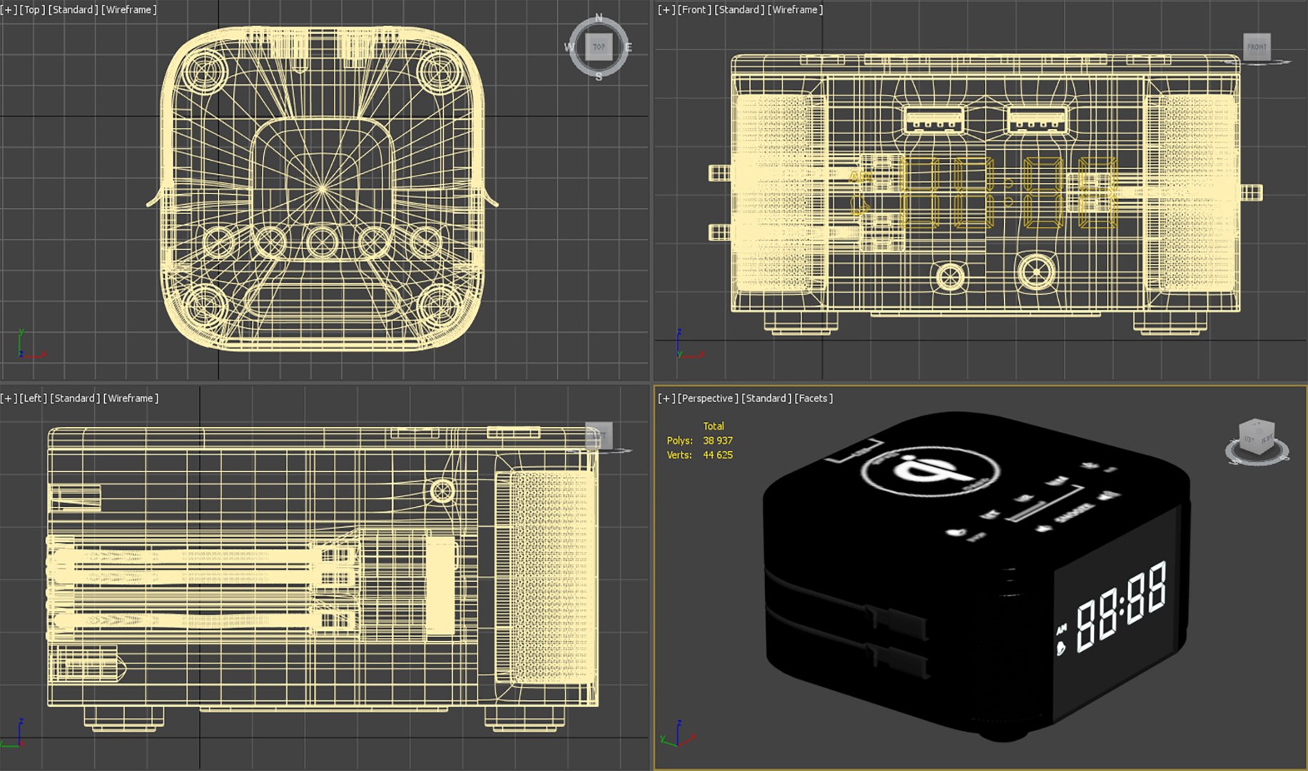 Kube Audio Clock 3D model - TurboSquid 1899014